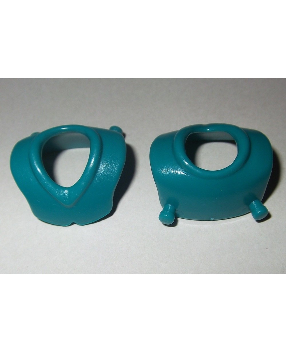 242071 Breastplate short 2 clips green/blue 2u Playmobil